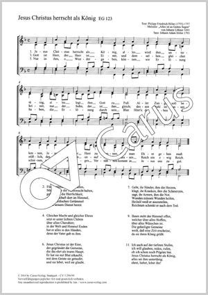 Johann Adam Hiller: Jesus Christus herrscht als König - Noten