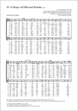 Graham Ross (arr.): O Haupt voll Blut und Wunden - Noten