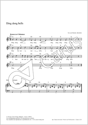 Ding dong Bells - Noten