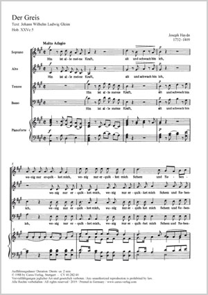 Joseph Haydn: Der Greis - Noten
