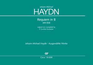 Johann Michael Haydn: Requiem in B - Sheet music