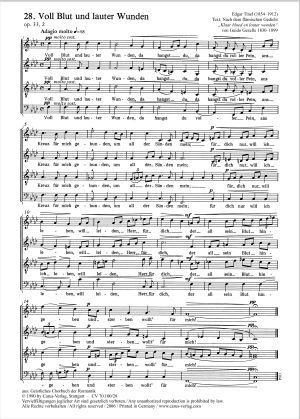 Edgar Tinel: Voll Blut und lauter Wunden - Noten